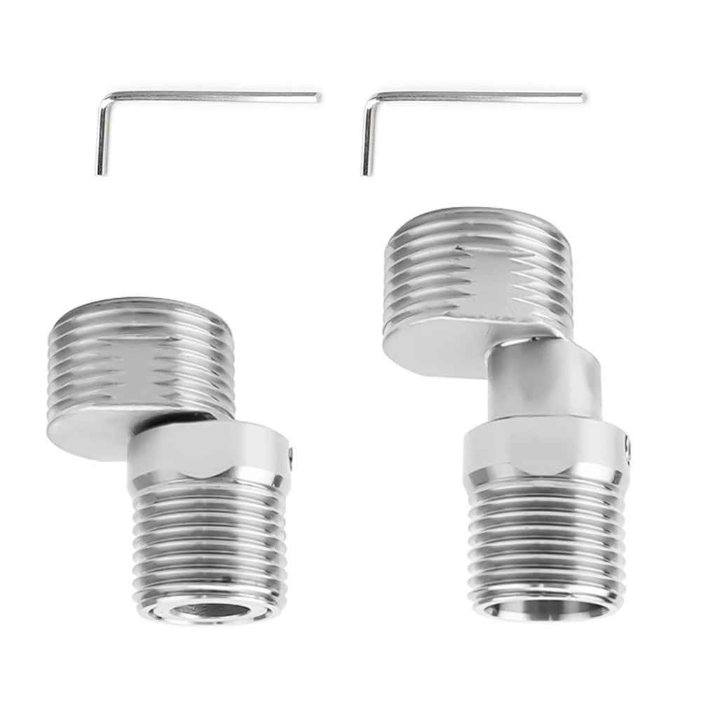 for 360 Degree Adjustable Angled Curved Base Shower Faucet Adapter with ...