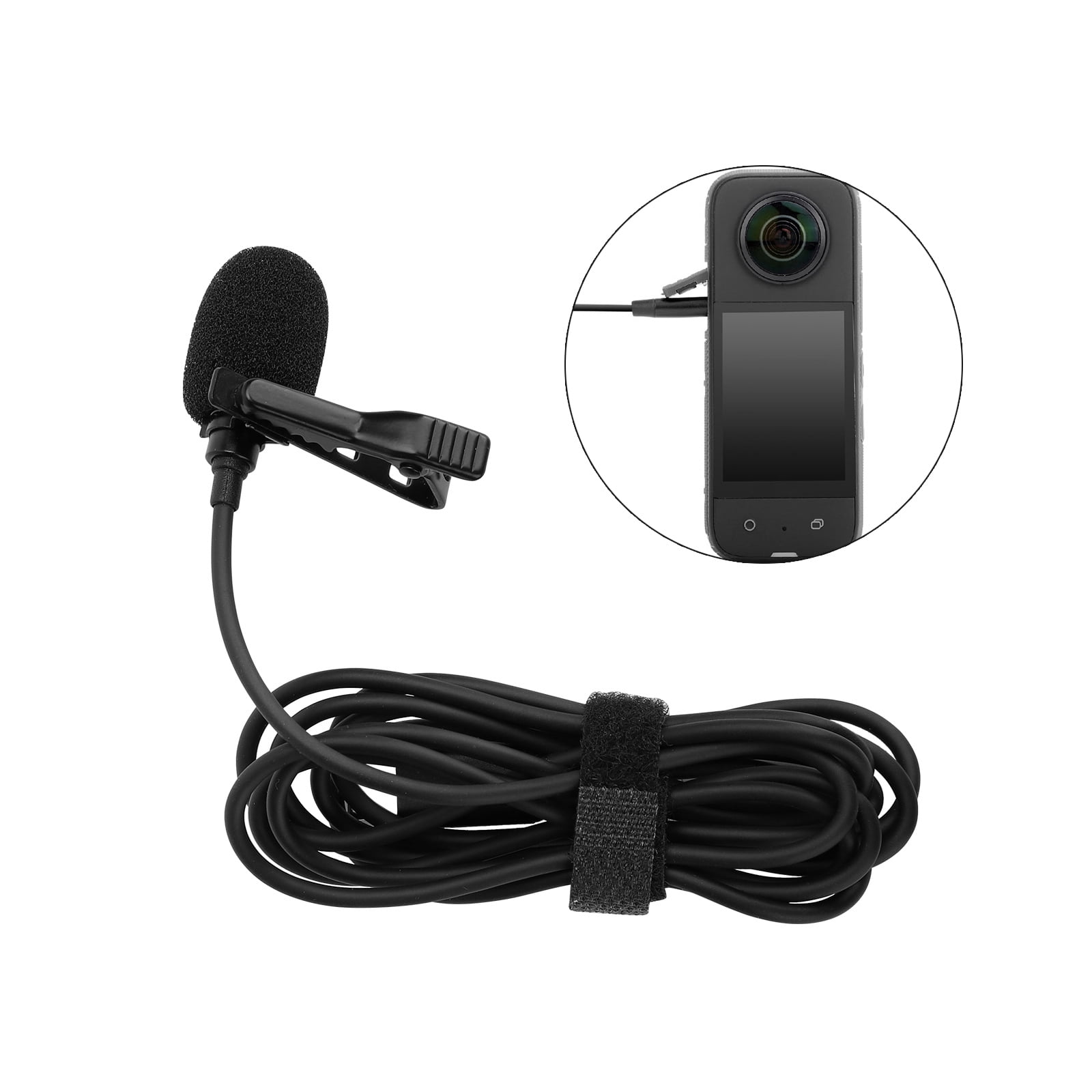 for 360 R X2 X3 Lavalier Microphone Sports Camera Action2 3 Recording ...
