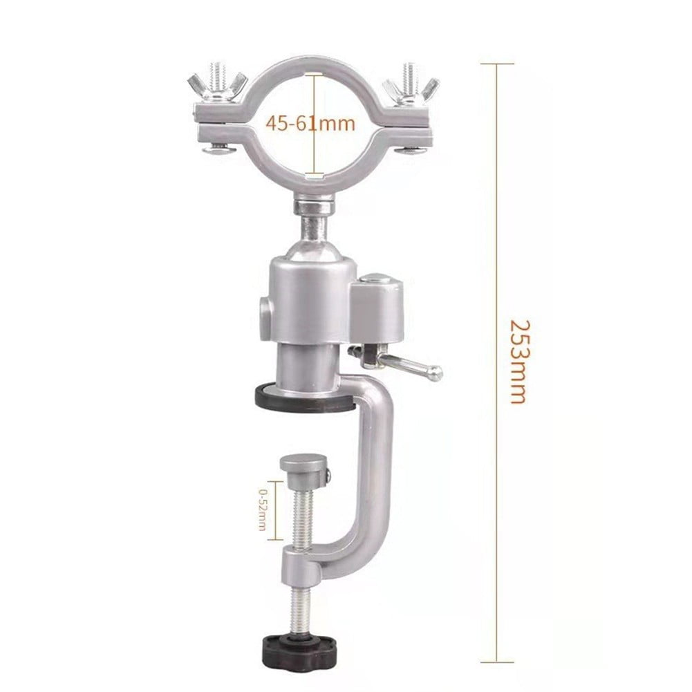 For 360 Rotating Bench Clamp Vises Grinder Holder Drill Stand Aluminum ...