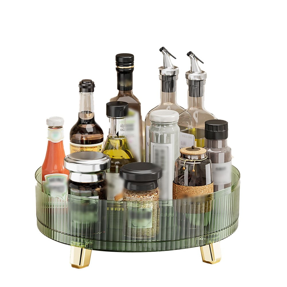 for 360 Rotating Tray Spice Rack Pantry Cabinet Turntable With Base ...