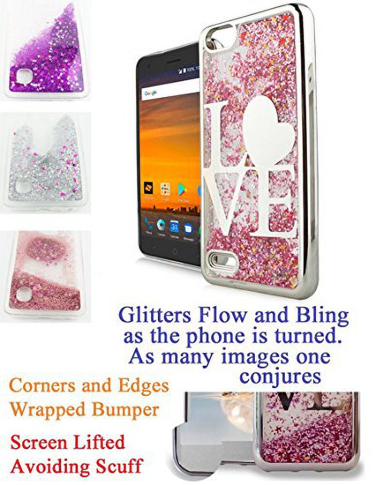 for 5.5" ZTE BLADE X bladeX Case Phone Case Flowing Glitter Sparkling ...