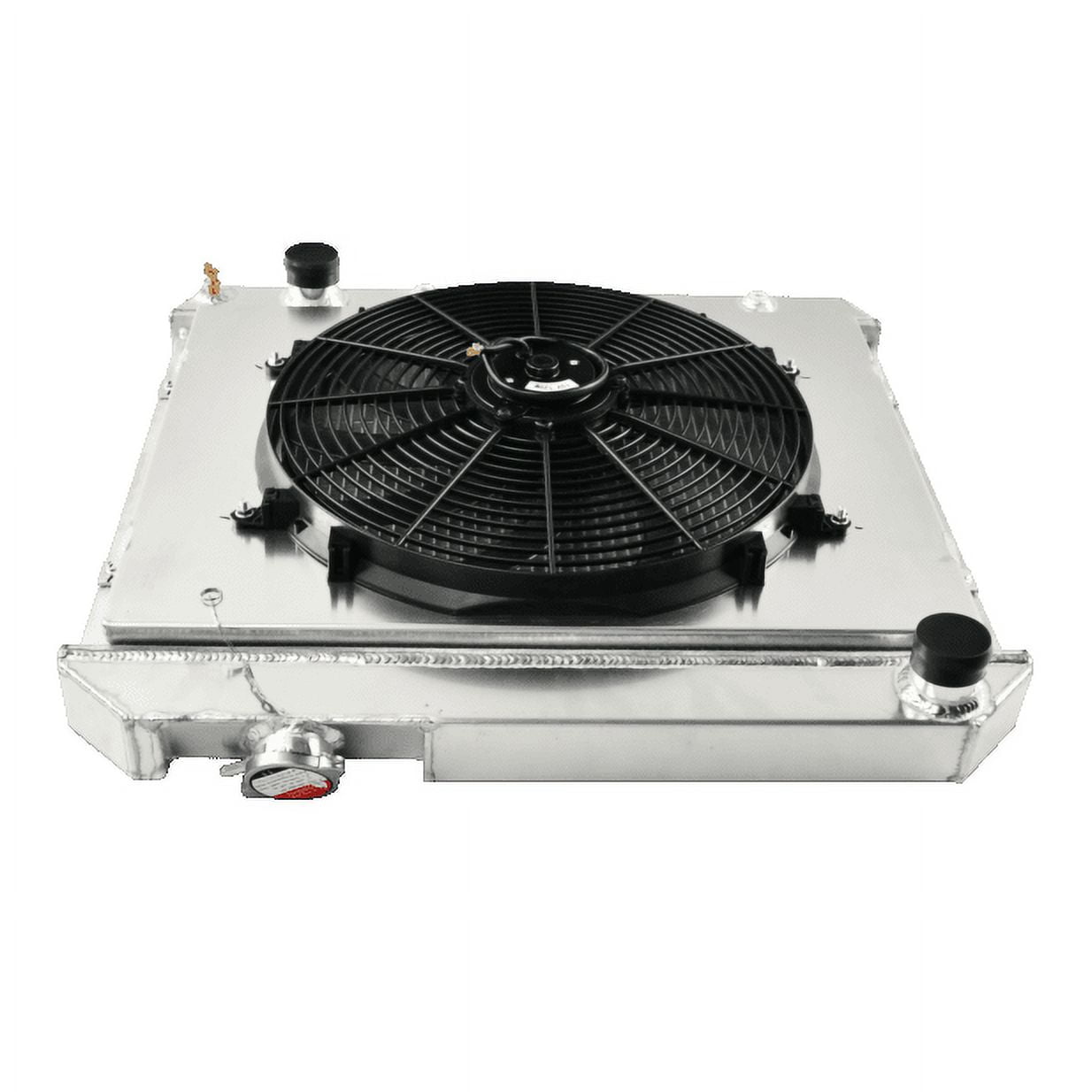 for 63-66 Chevy C/K Pickup MT 3-Row Aluminum Core Racing Radiator+Fan ...