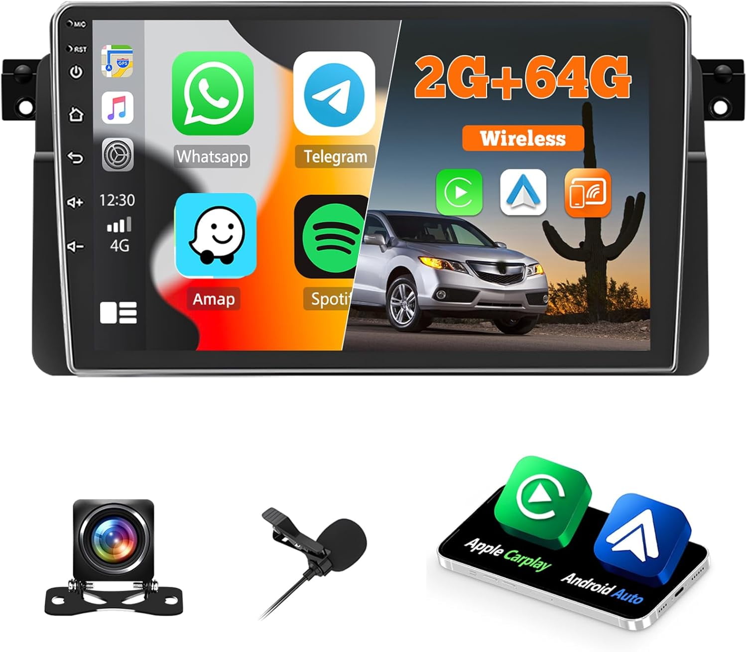 【for BMW 3 Series E46 1998-2006】 2+64G Android 13 Car Stereo with ...