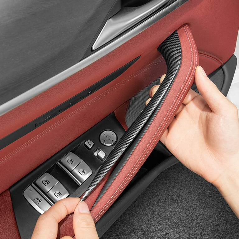 for BMW G30 5 Series X3 X4 ix3 G01 G02 2017 2023 Car Inner Door Handle Panel Pull Trim Cover Carbon Fiber Interior Accessories Walmart