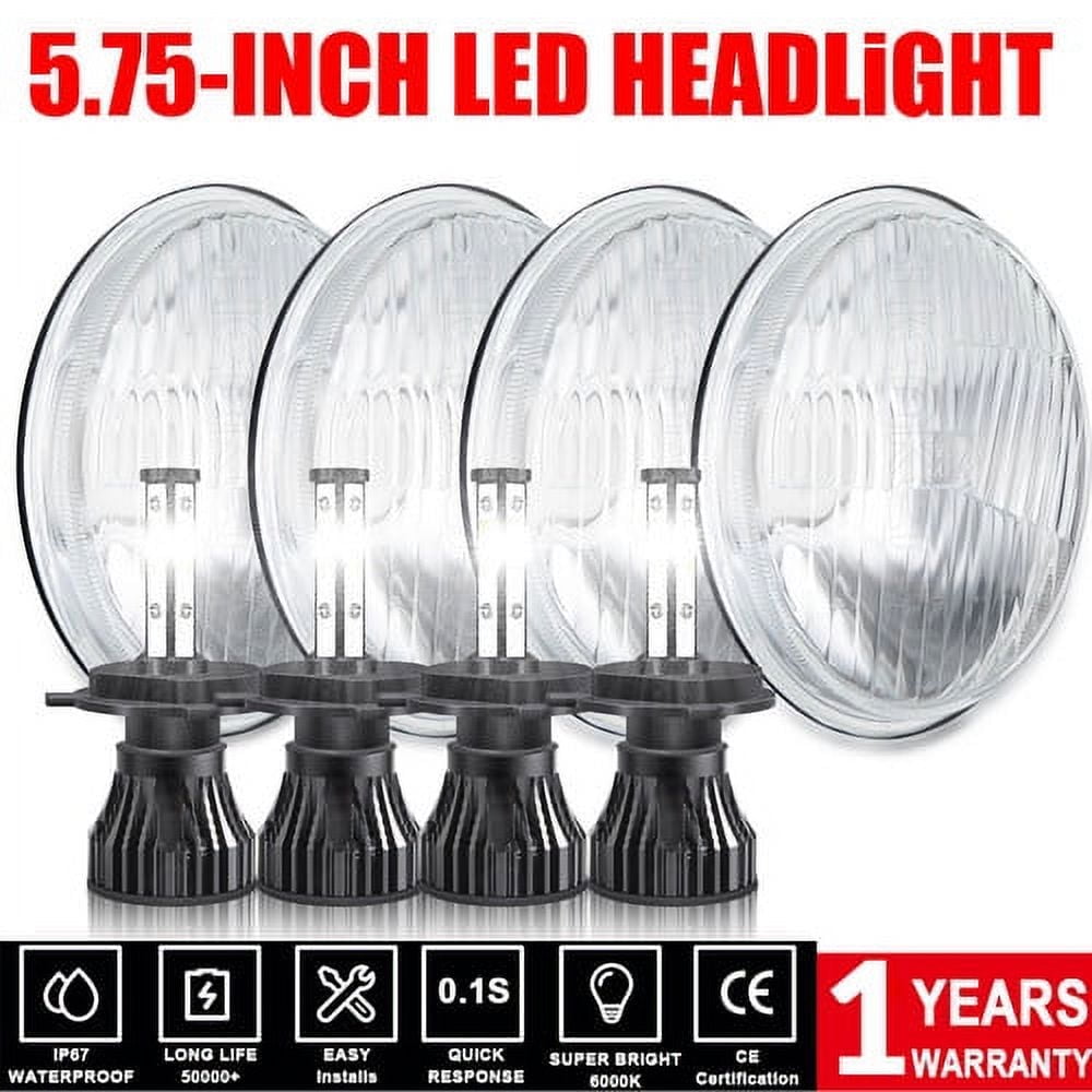 For Chevy Corvette/Chevelle/Impala/El Camino 5.75" LED Headlights - 4 ...