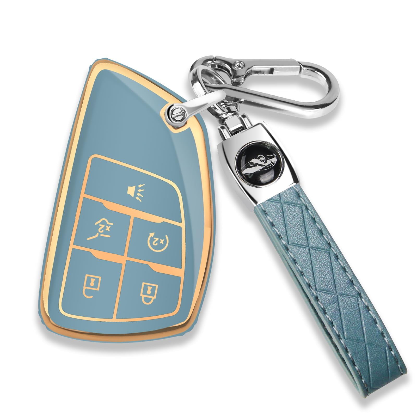 for Chevy Key Fob Cover with Keychain Soft TPU Protection Case ...