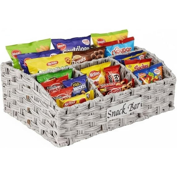 for Countertop, 3 Compartments Snack Basket, Candy Display Rack ...
