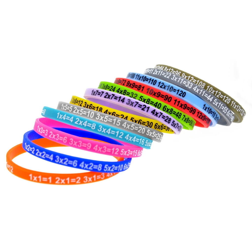 for Creative 12Pieces Learn Math Education Silicone Bracelet Learn Math ...