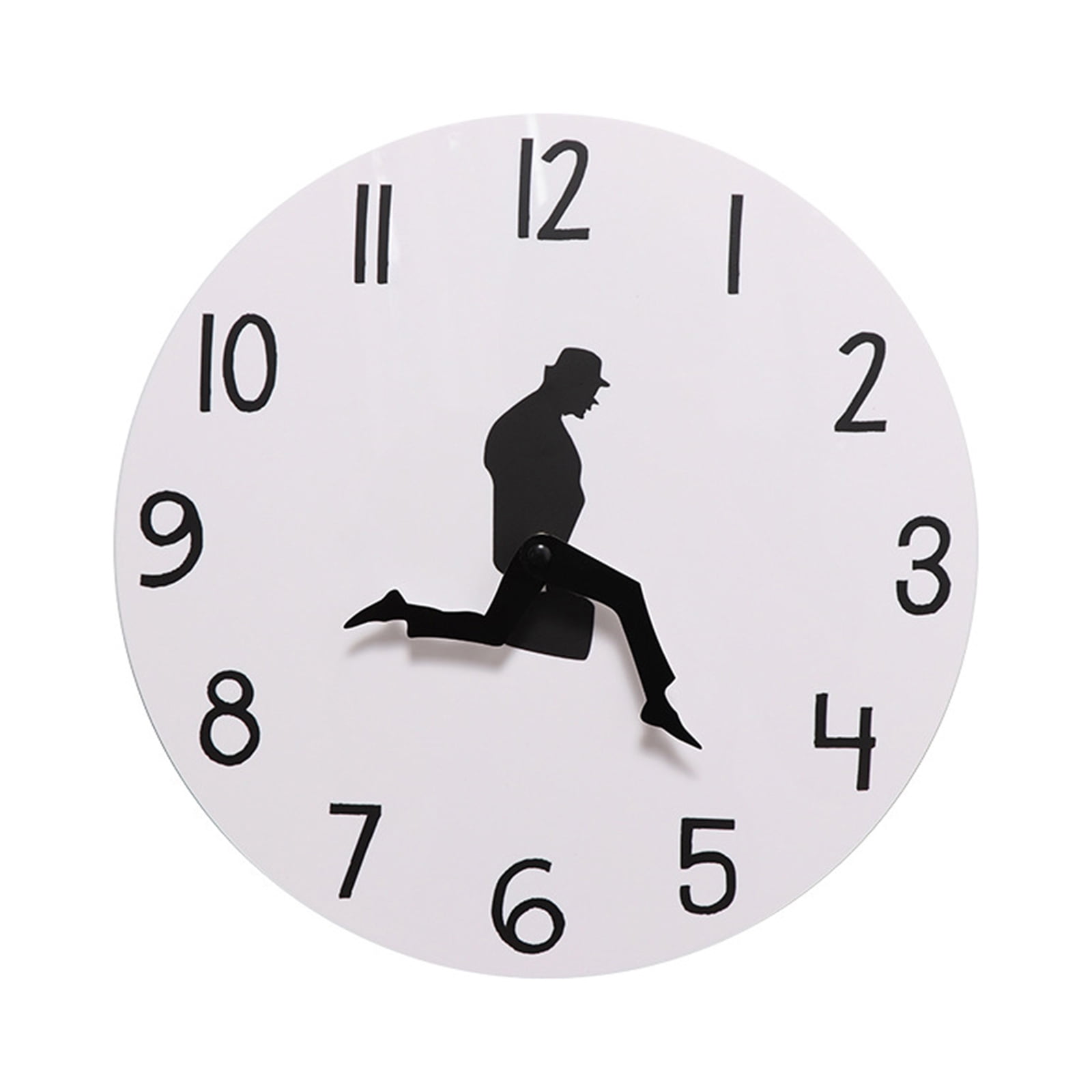 for Creative Wall Clock Decorative Walking Man in Suit Wall Art Clock ...