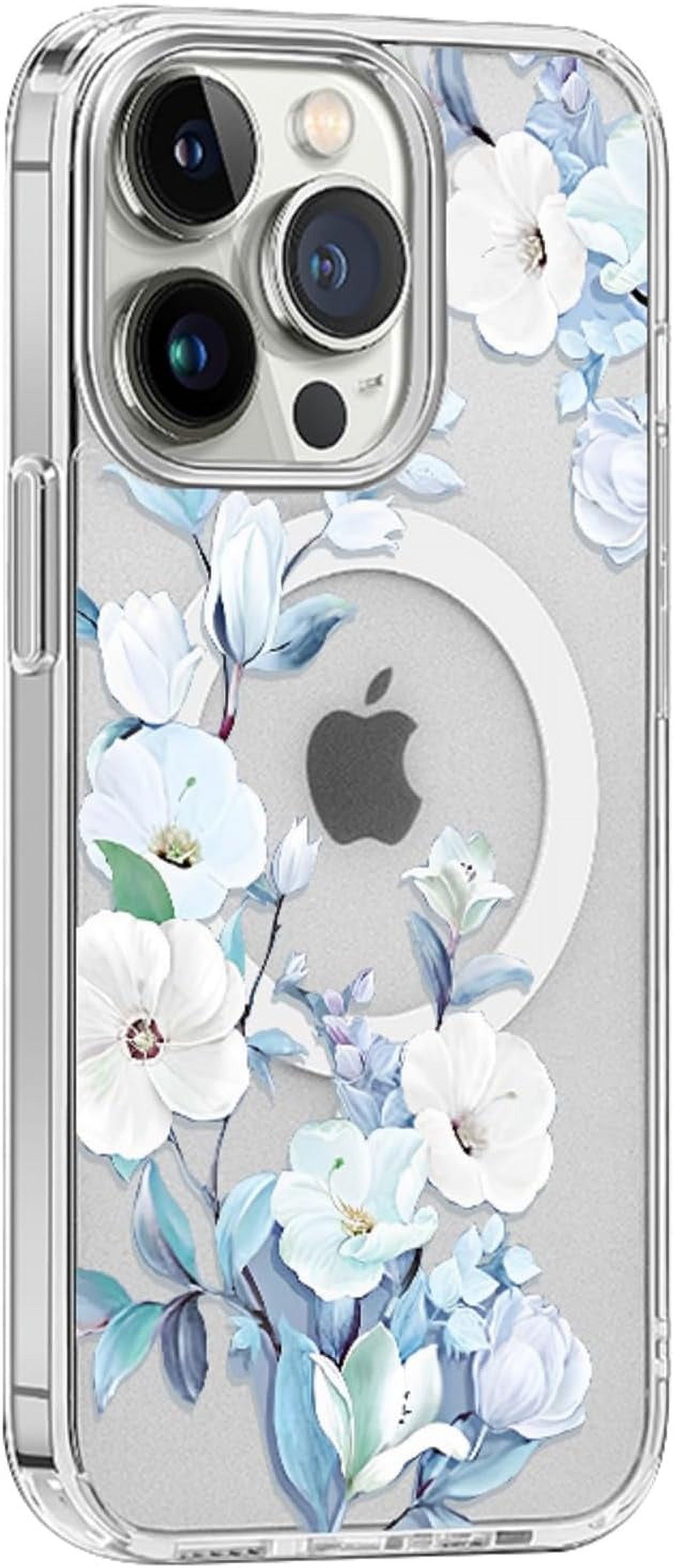for Cute iPhone 12/12 Pro Magsafe Case, Floral Slim Shockproof ...