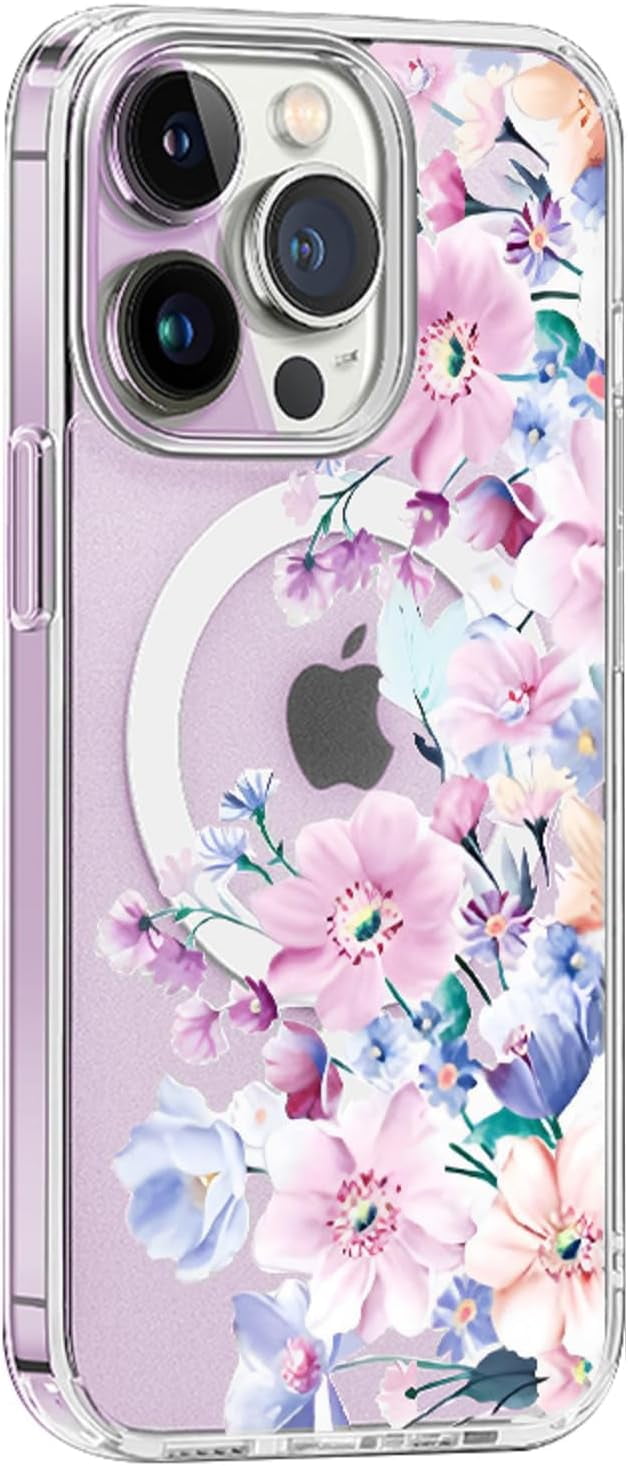 for Cute iPhone 12 Pro Max Magsafe Case, Floral Slim Shockproof ...
