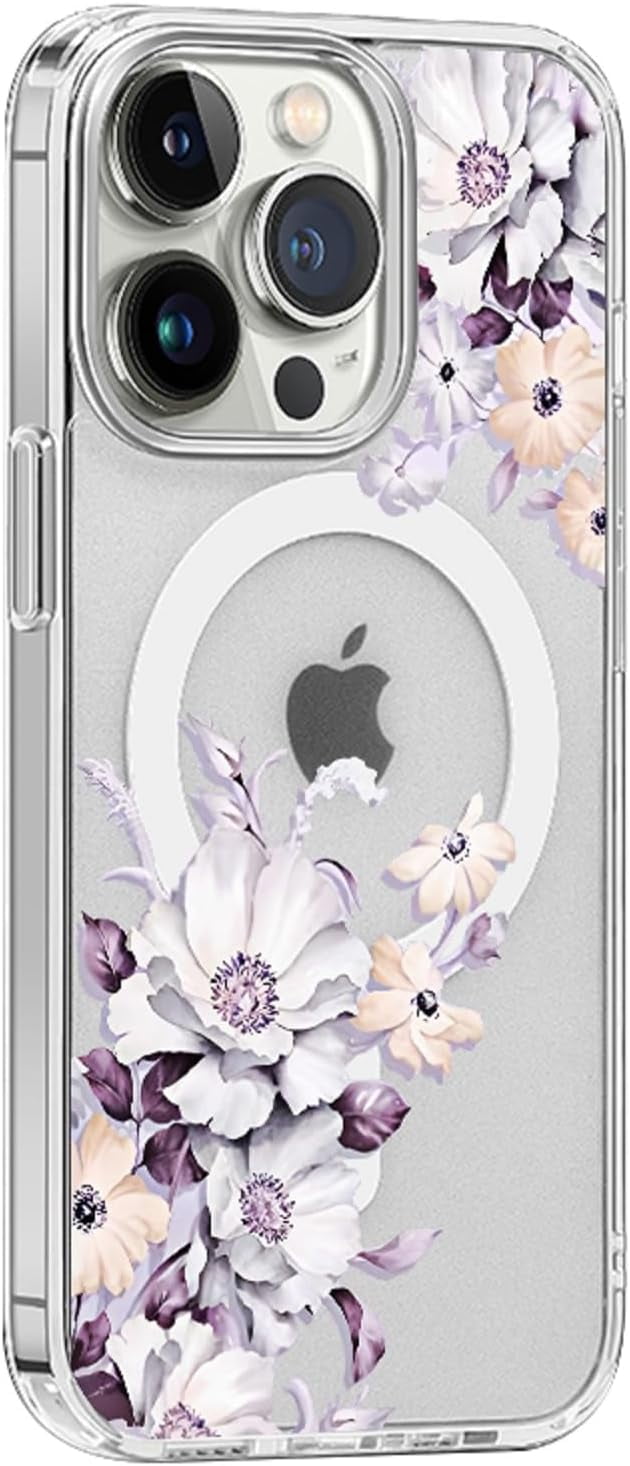 for Cute iPhone 12 Pro Max Magsafe Case, Floral Slim Shockproof ...