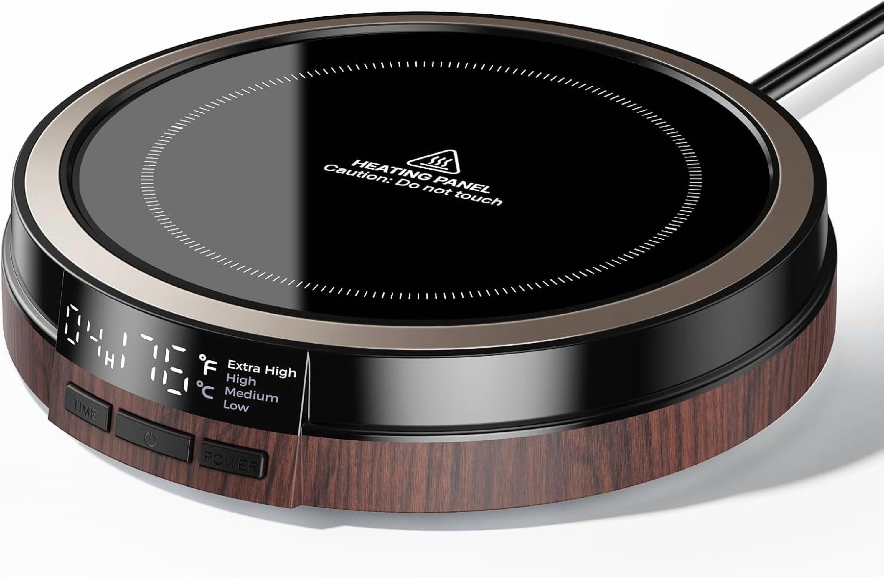 for Desk, 50W Fast Heating Cup Warmer with Smart Display, 4 Temps & 12H ...