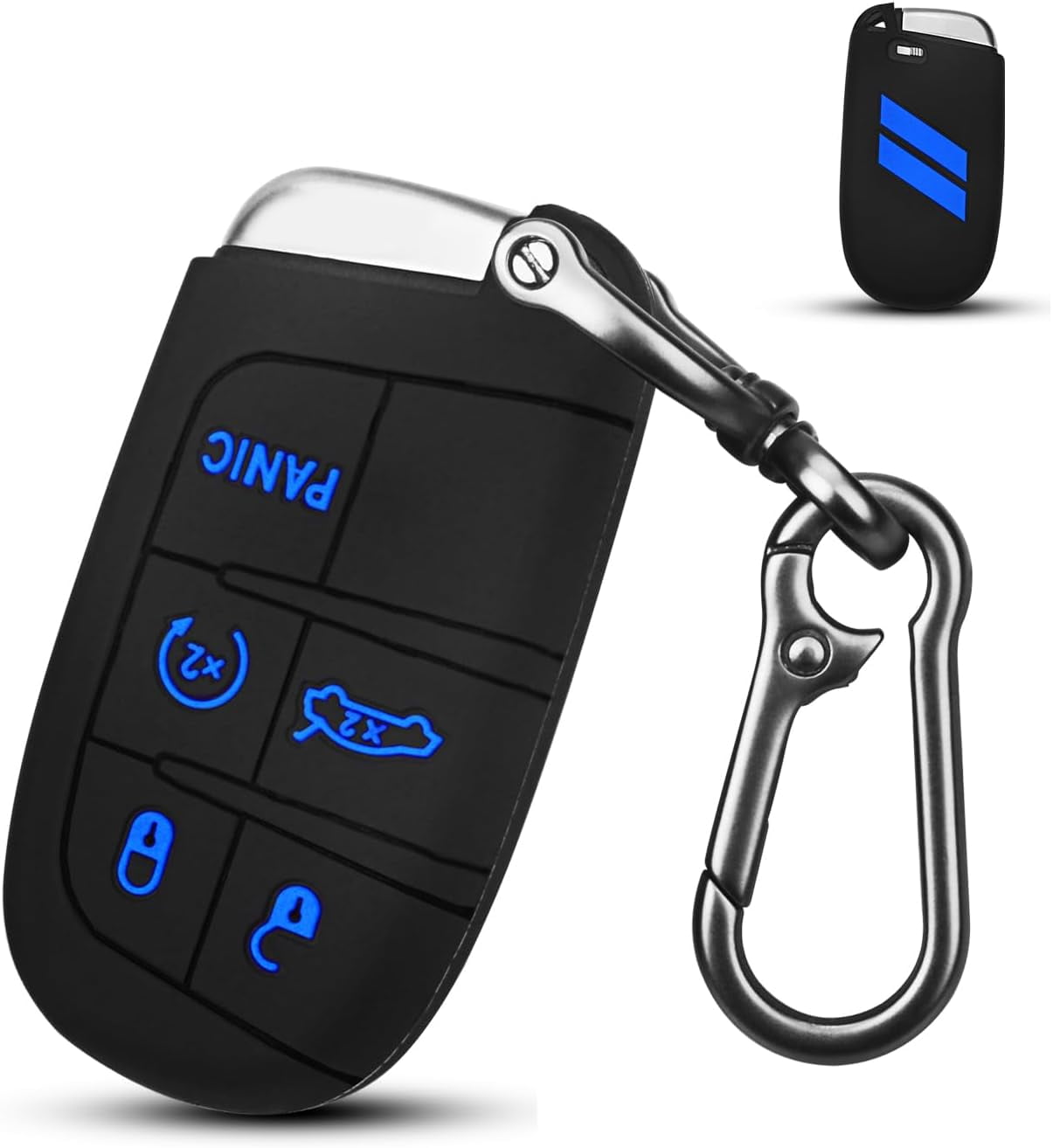 for Dodge Key Fob 5 Button Key Fob Case Silicone Remote Key Case for ...