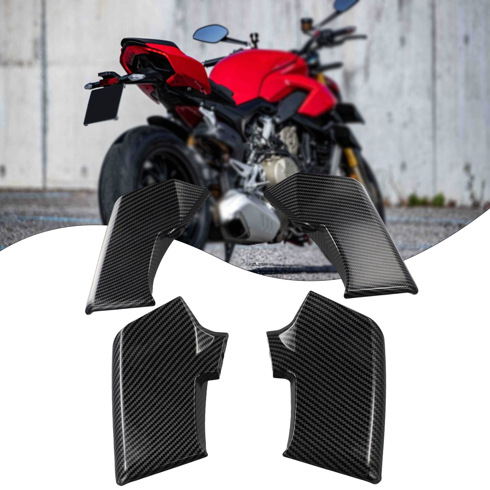 for DUCATI Streetfighter V4 /S/SP V2/S Carbon Fiber Spoiler Fxed ...