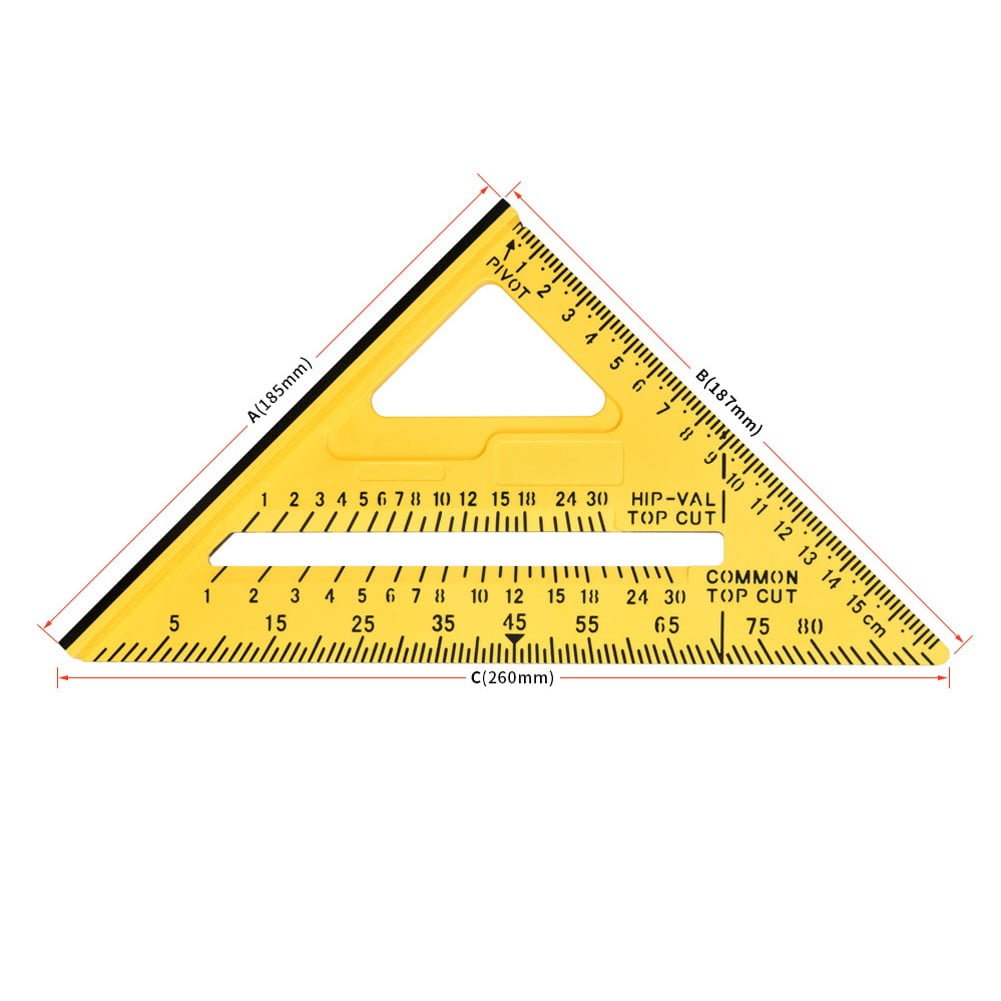 for Durable 7 & 12 Carpentry Triangle Ruler: for Precision Right Angle ...