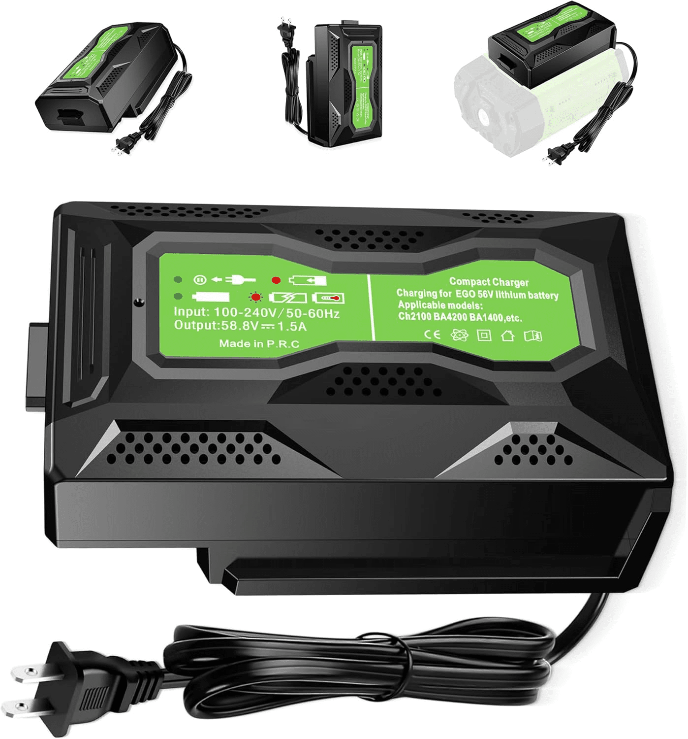 for EGO 56V Mini Rapid Battery Charger,Replacement for EGO Charger 56V ...