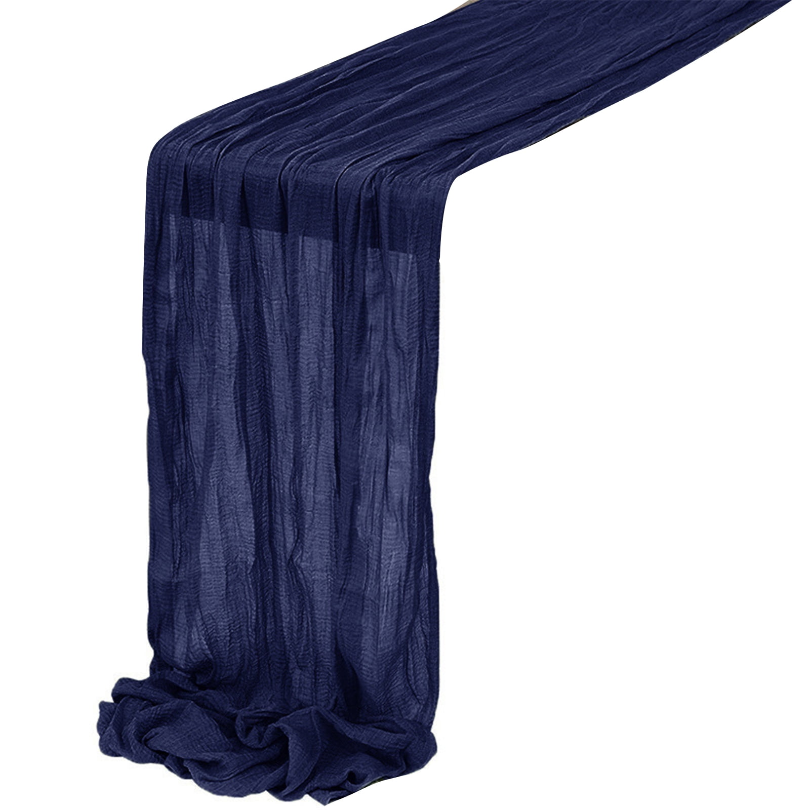 for Extra Long Crumpled Design Table Runner Wedding Cheesecloth Table ...