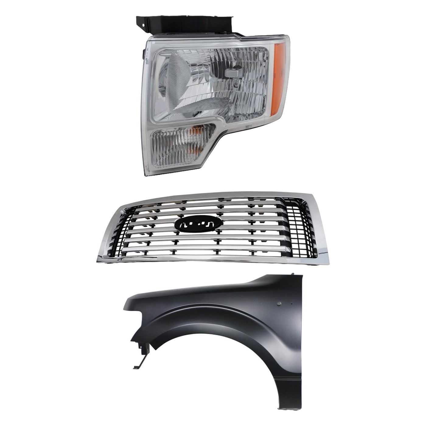 for Ford for F-150 2010-2012 Grille Assembly - Certified Chrome for ...