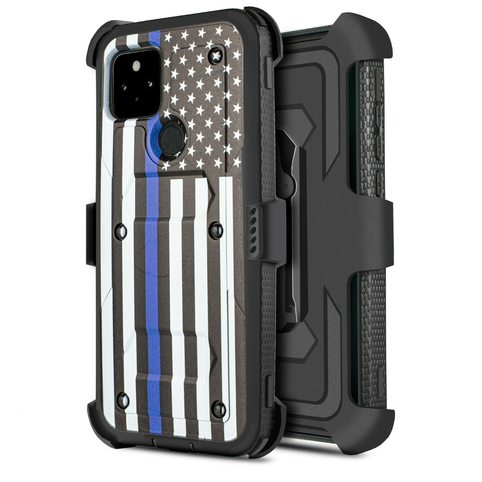 for Google Pixel 5 5G Phone Case Dual Layer Full-Body Rugged Clear Back ...