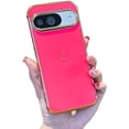 for Google Pixel 9/9 Pro Case, Cute Plating Edge Love Hearts Pattern ...