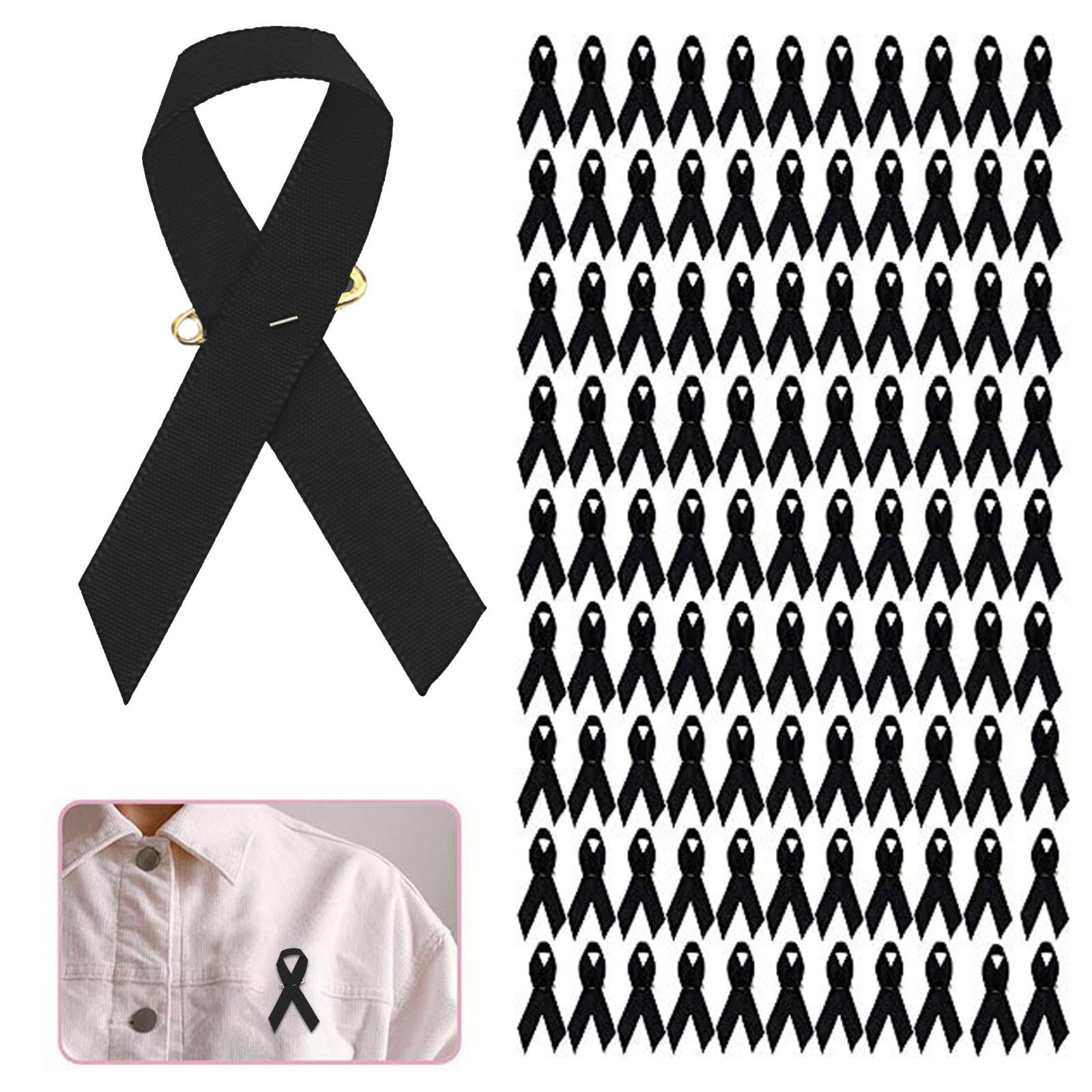 for Hats Camellia Brooch 100pcs Cancer Awareness Brooch Lapel Pins ...