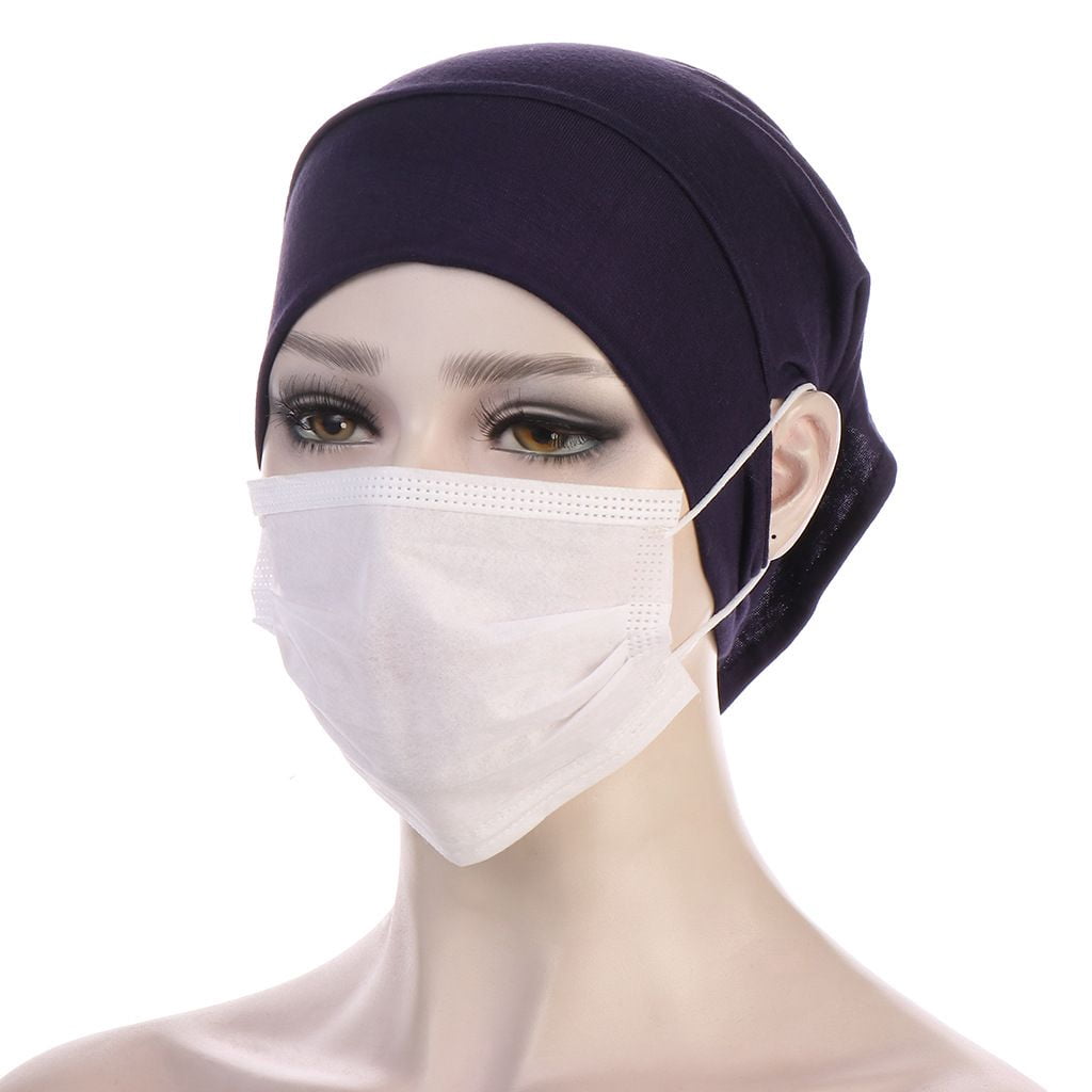 for Hijabs Bandanas Cap Ready Undercap with Ear Hole Hijab Caps Women's ...
