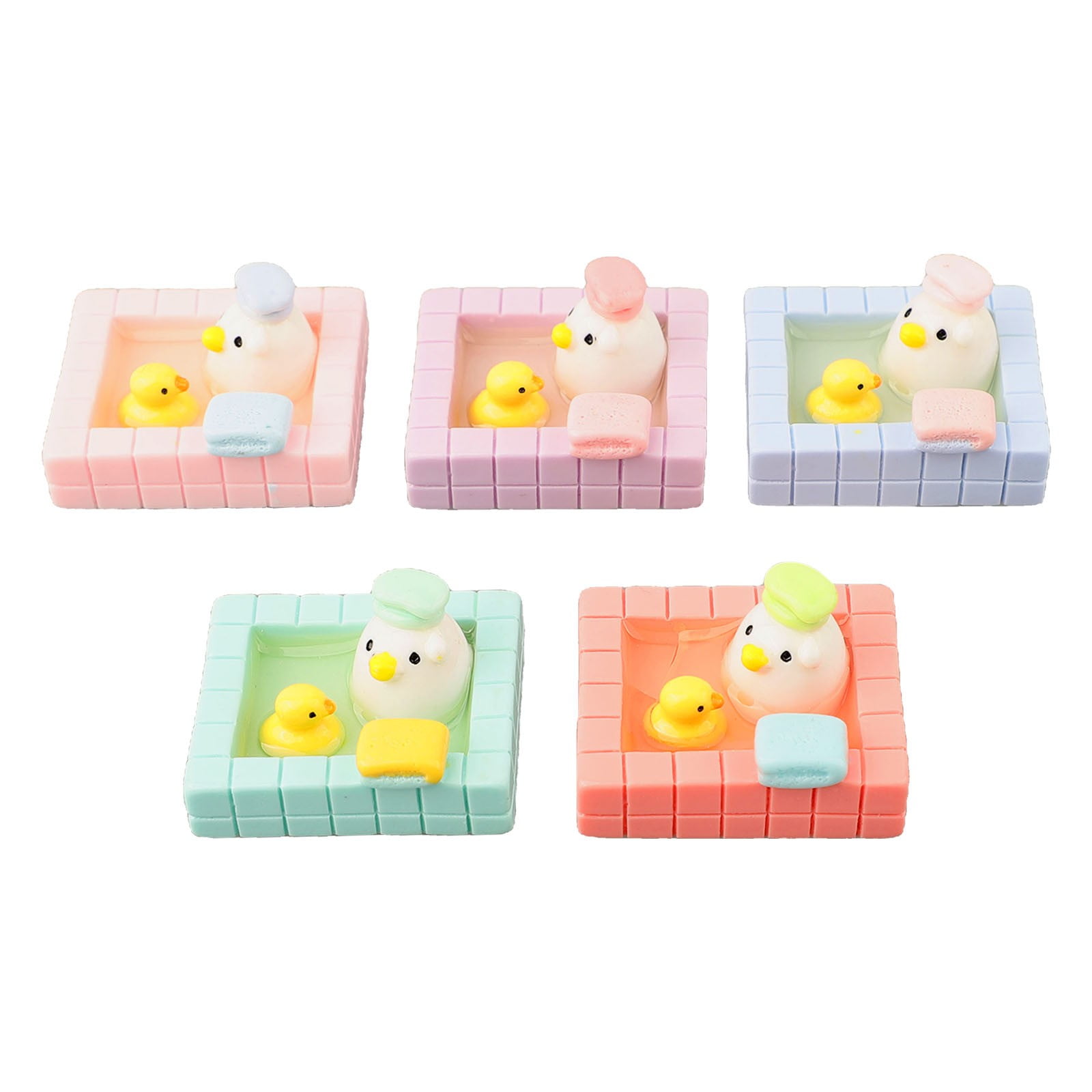 for Kawaii Duck Cartoon Duck Soak In Hot Springs Resin -landscape ...