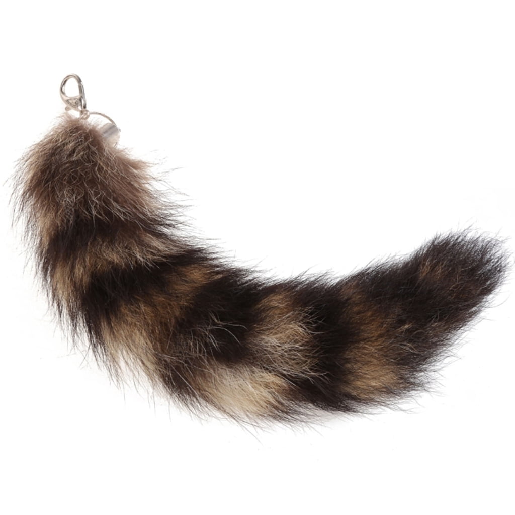 Cosplay Furs Toy Fashionable Animal Tail Keychain Pendant Backpack Bag ...