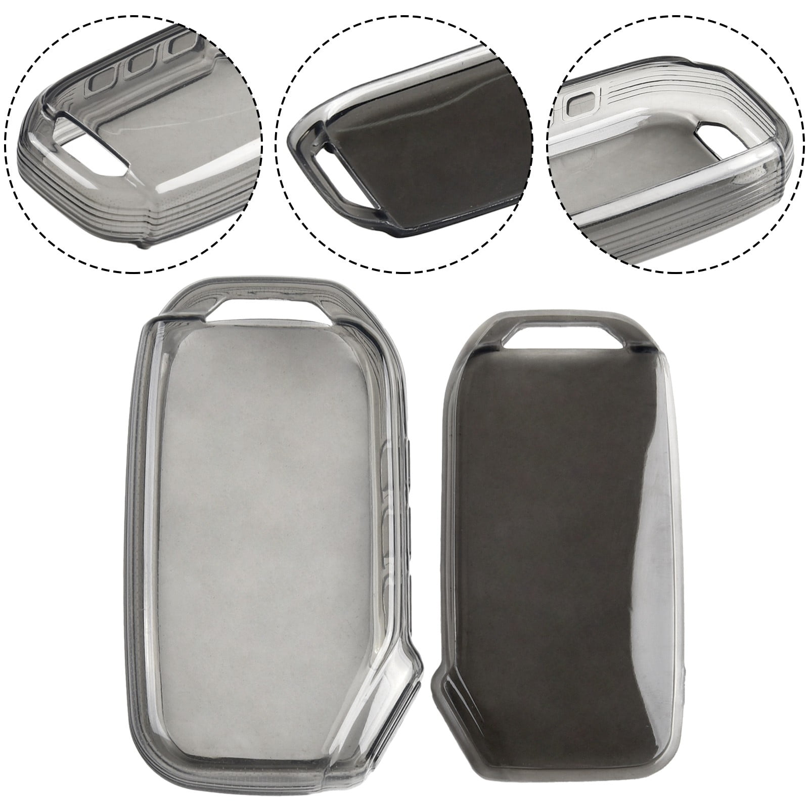 for Kia forte Soul K3 K5 K8 Sorento Seltos Black Transparent Key Fob ...