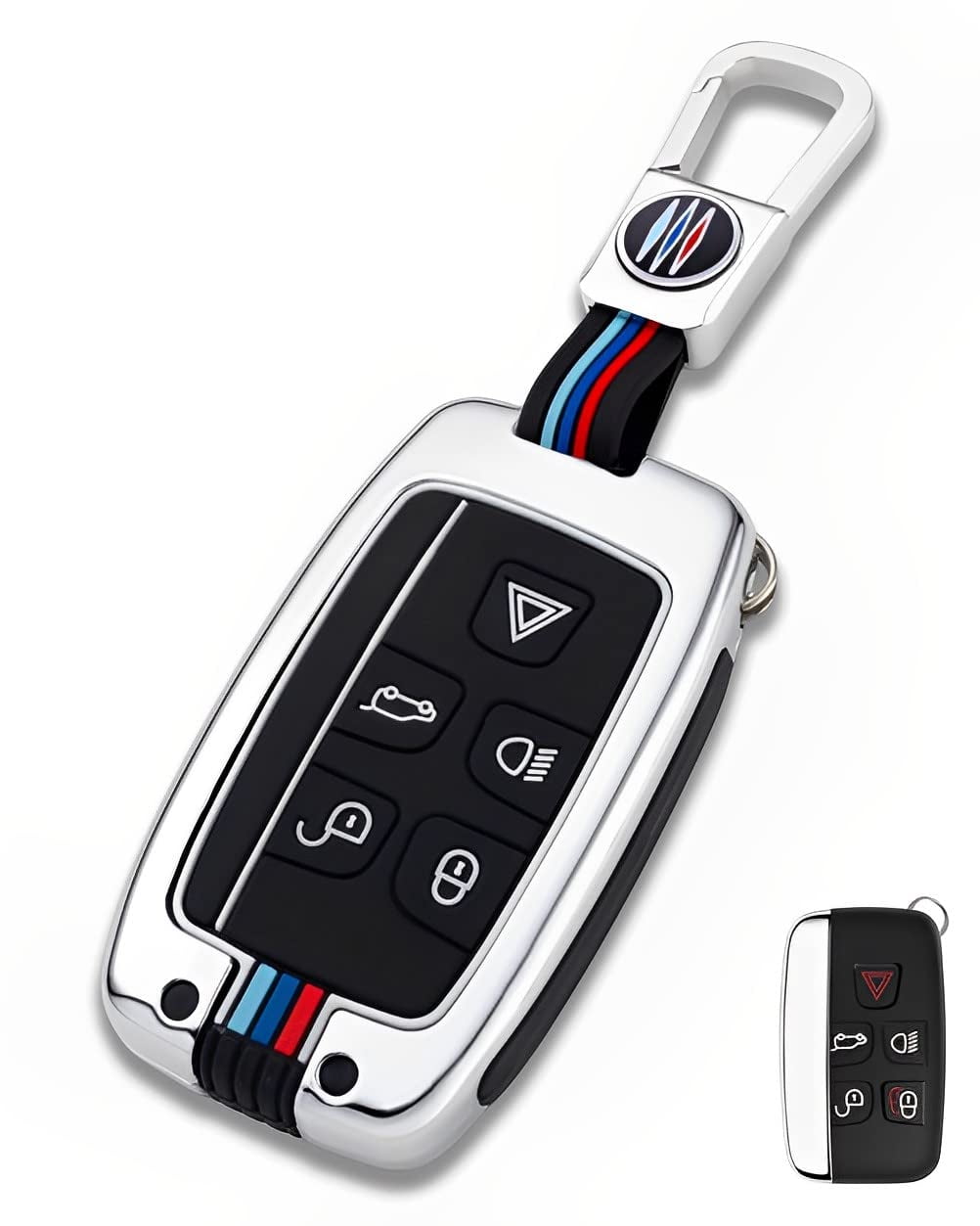 for Land Rover Key Fob Cover Case Metal Shell Smart Key Holder ...