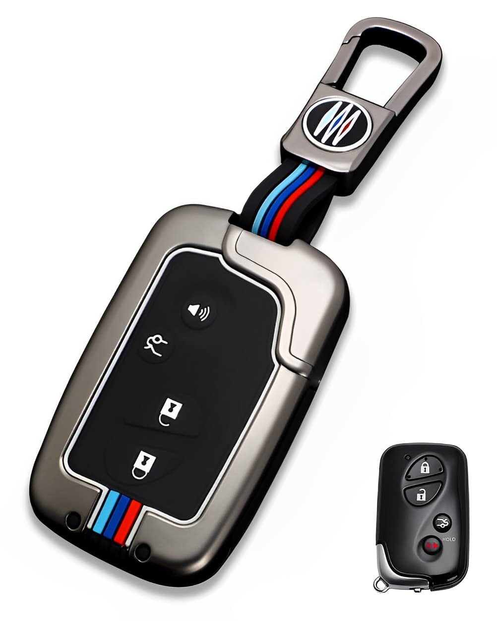 for Lexus Key Fob Cover Case, Metal Shell Smart Key Holder Compatible ...