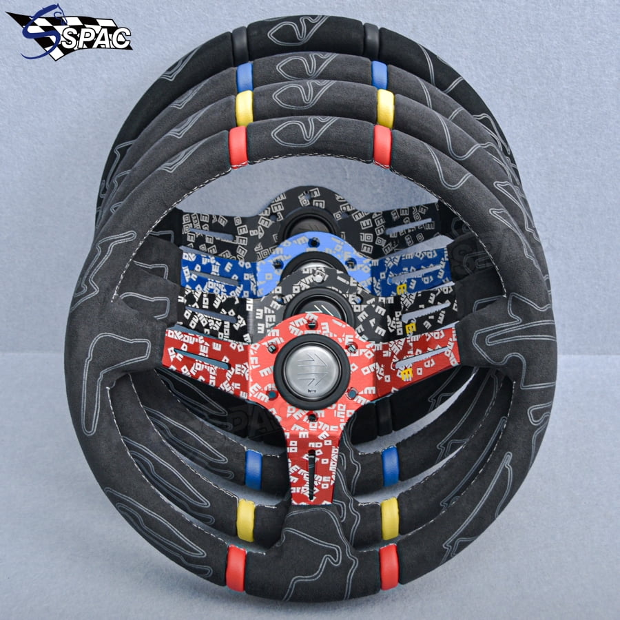 for MOMO Ultar Steering Wheel JDM Suede Deep Dish Racing Sports ...