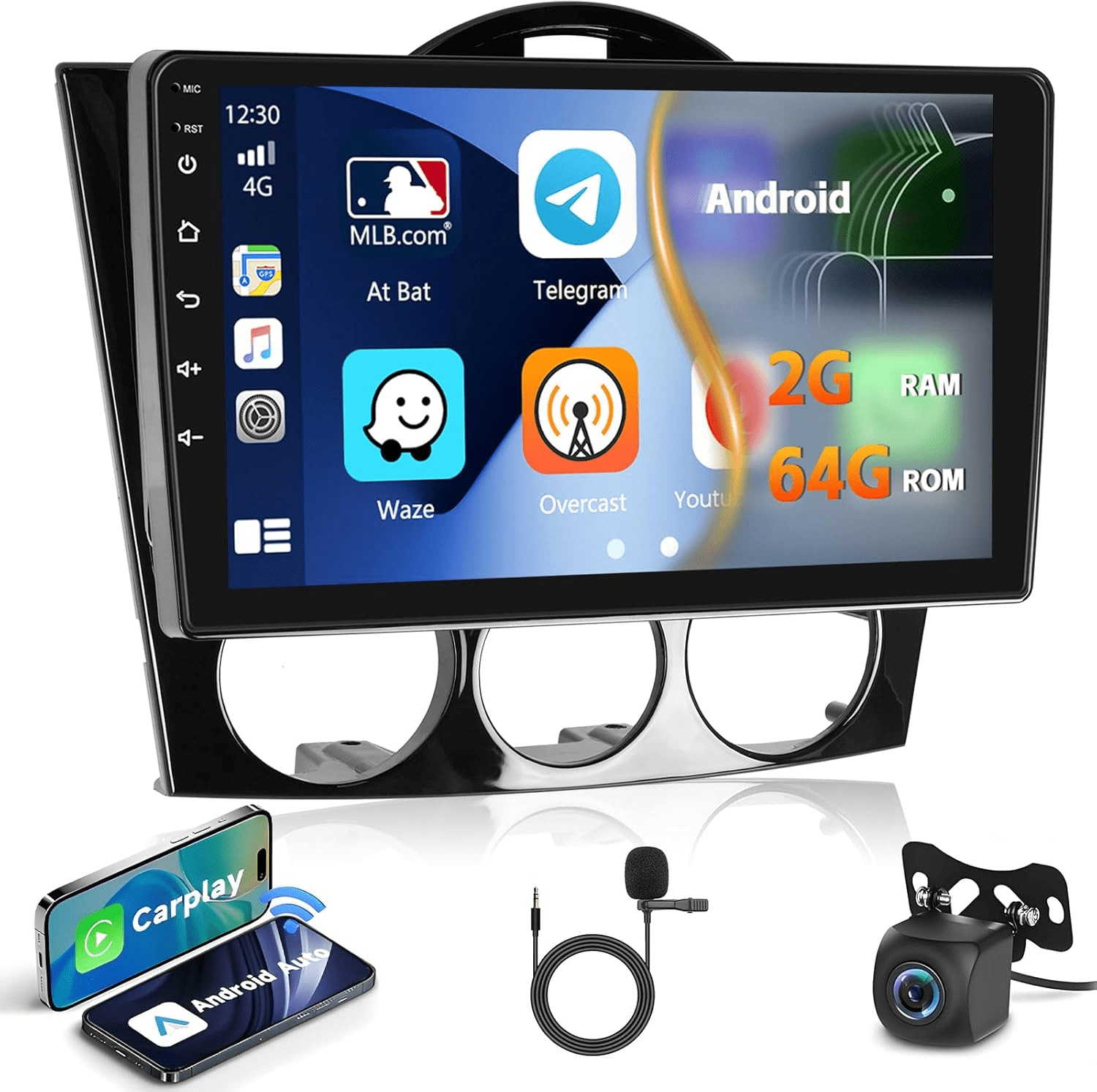 for Mazda RX8 2003-2008 Radio Wireless CarPlay Android Auto Android Car ...