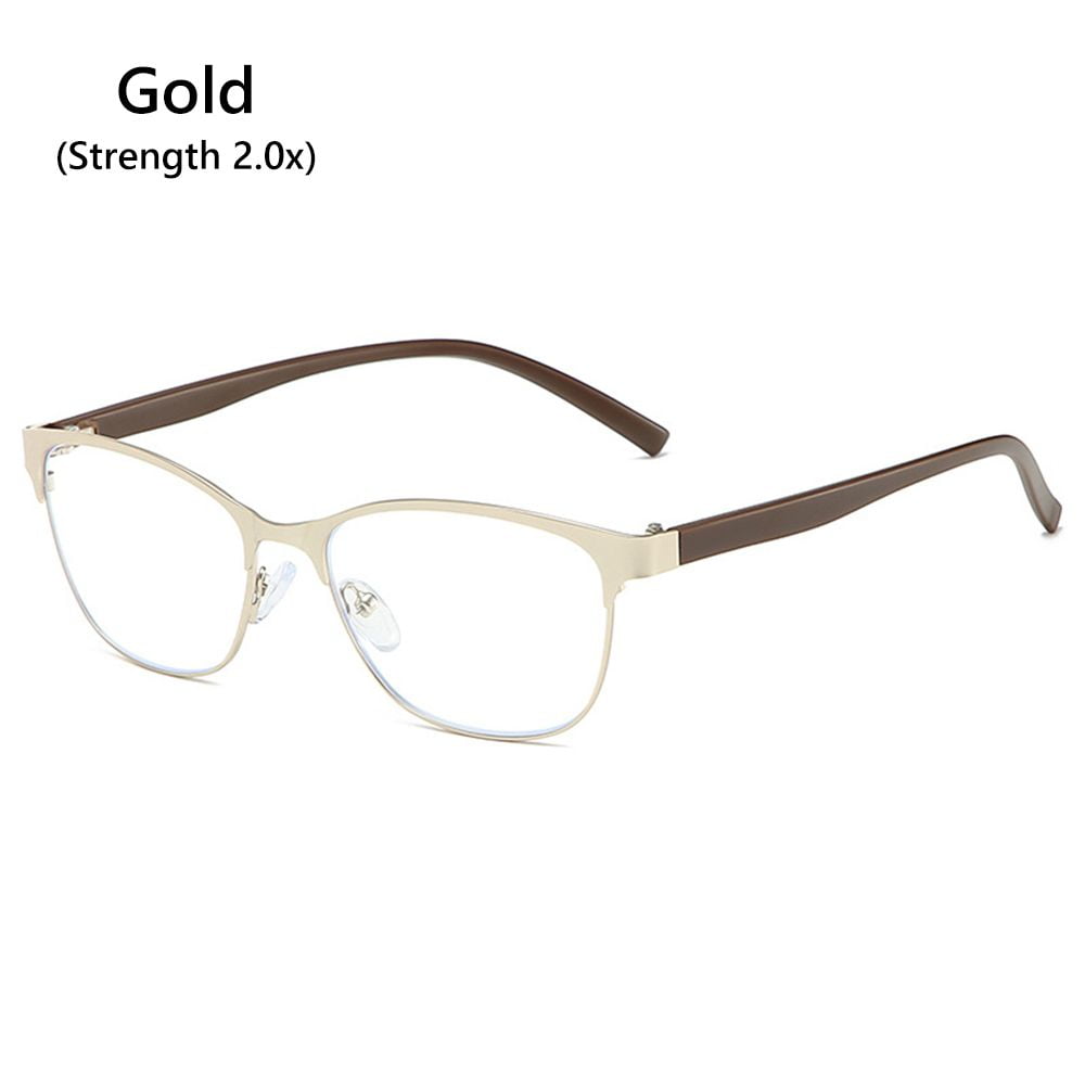 for Men & Women Half Frame Spring Hinge Semi-Rimless Reading Eyeglasses ...