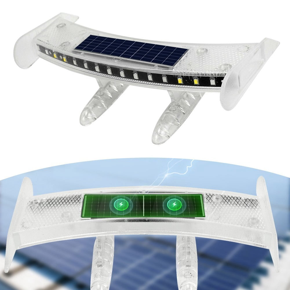 for Mini Solar Car Rear Spoiler Tail Light LED Flashing Waterproof Wing ...