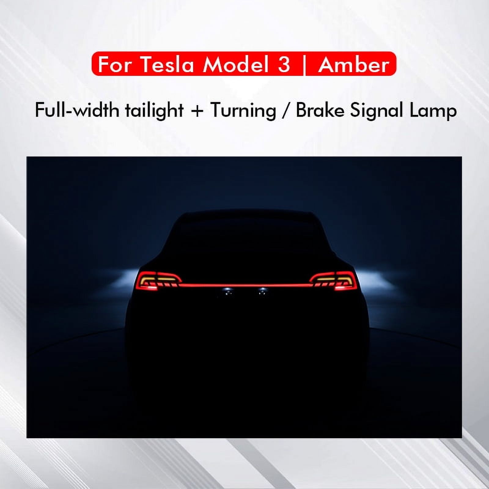 for Model Y 3 Full Width Taillight Model-S-Style Rear LED Lamp Brake ...