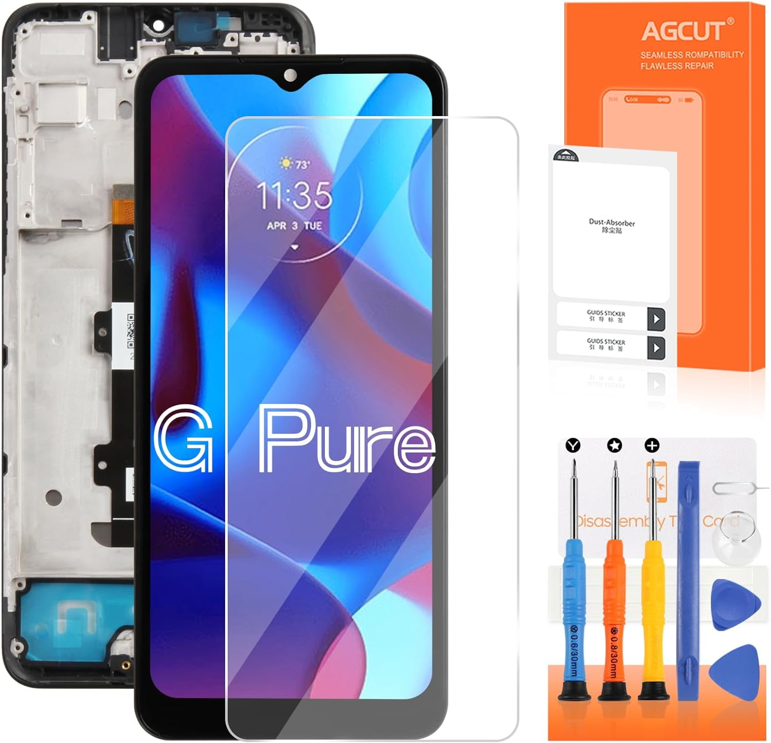 for Moto G Pure Screen Replacement XT-2163-4 LCD Display for Moto G ...