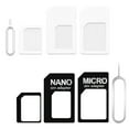 for Nano SIM Card Adapter 4 in 1 Converter Kit to Micro/Standard for ...