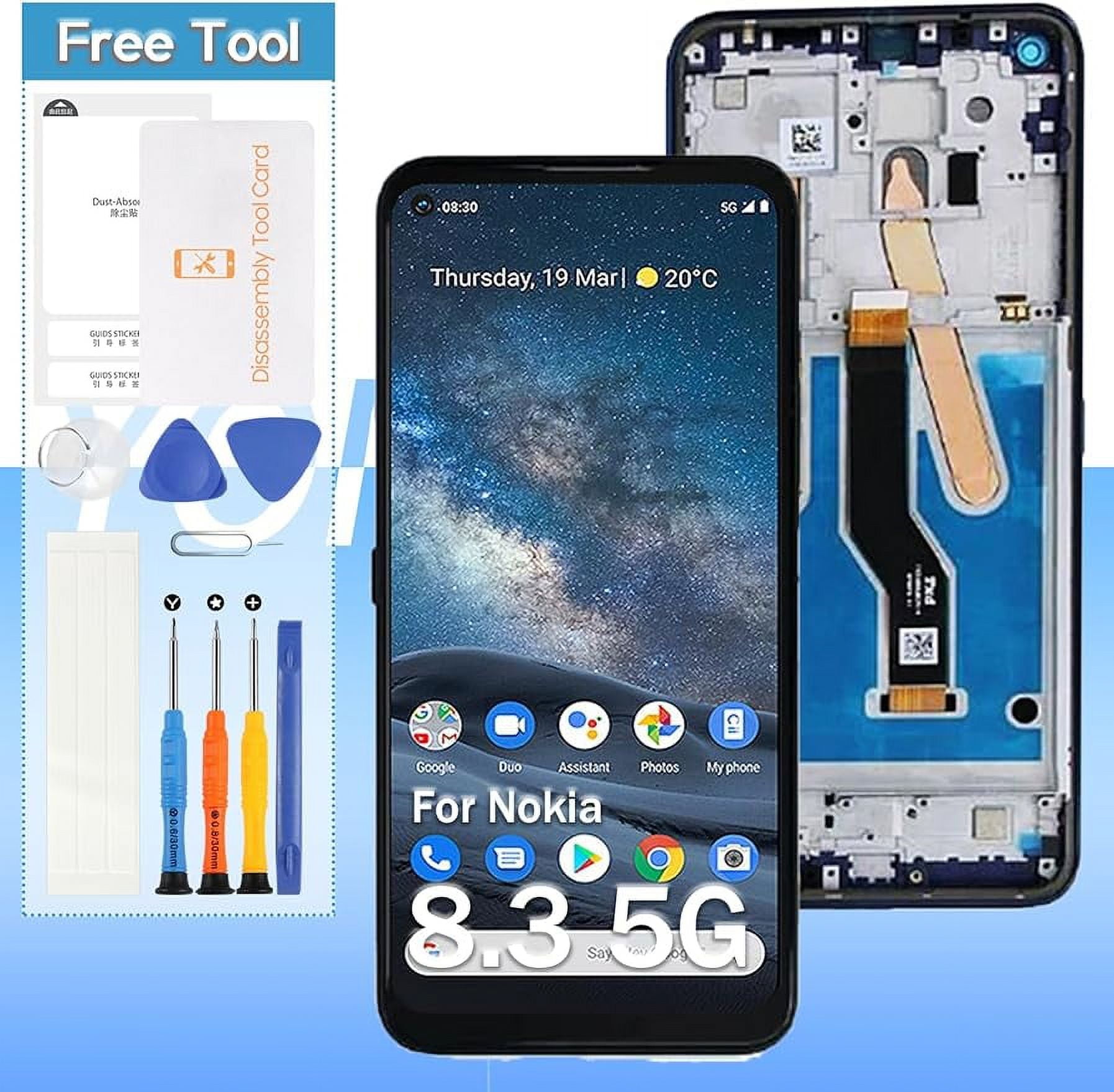 for Nokia 8.3 5G LCD Display TA-1243, TA-1251 6.81" Touch Screen ...