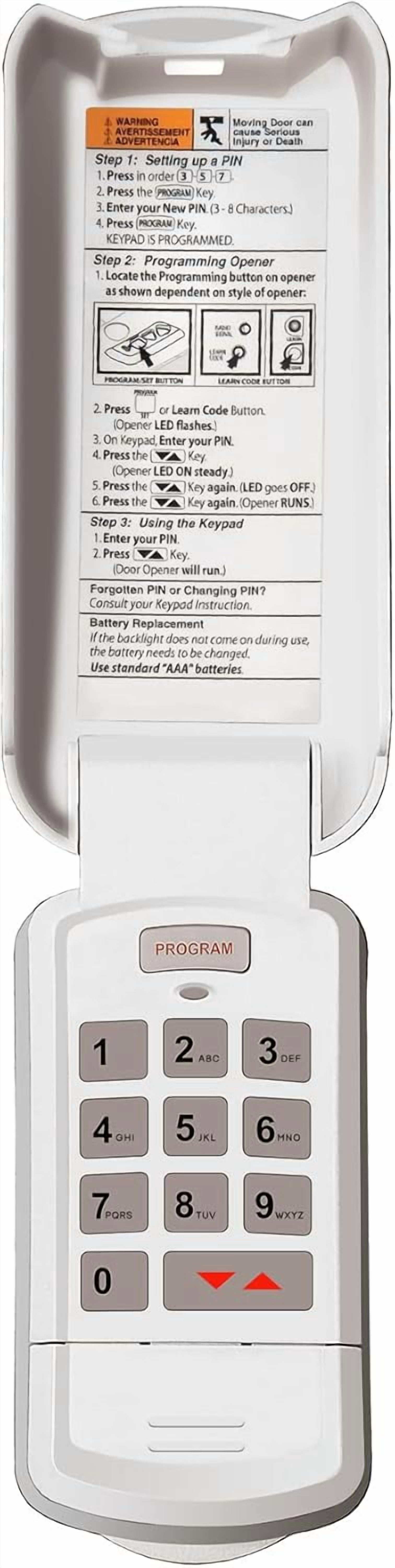 for OKP-BX Overhead Door Wireless Garage Door Opener Keypad - Walmart.com