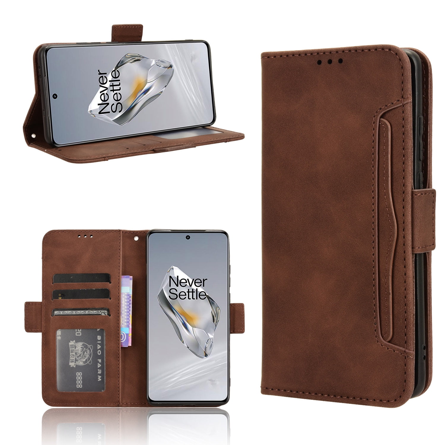 for OnePlus 12 Case, OnePlus 12 Wallet Case PU Leather Card Slot & Cash ...