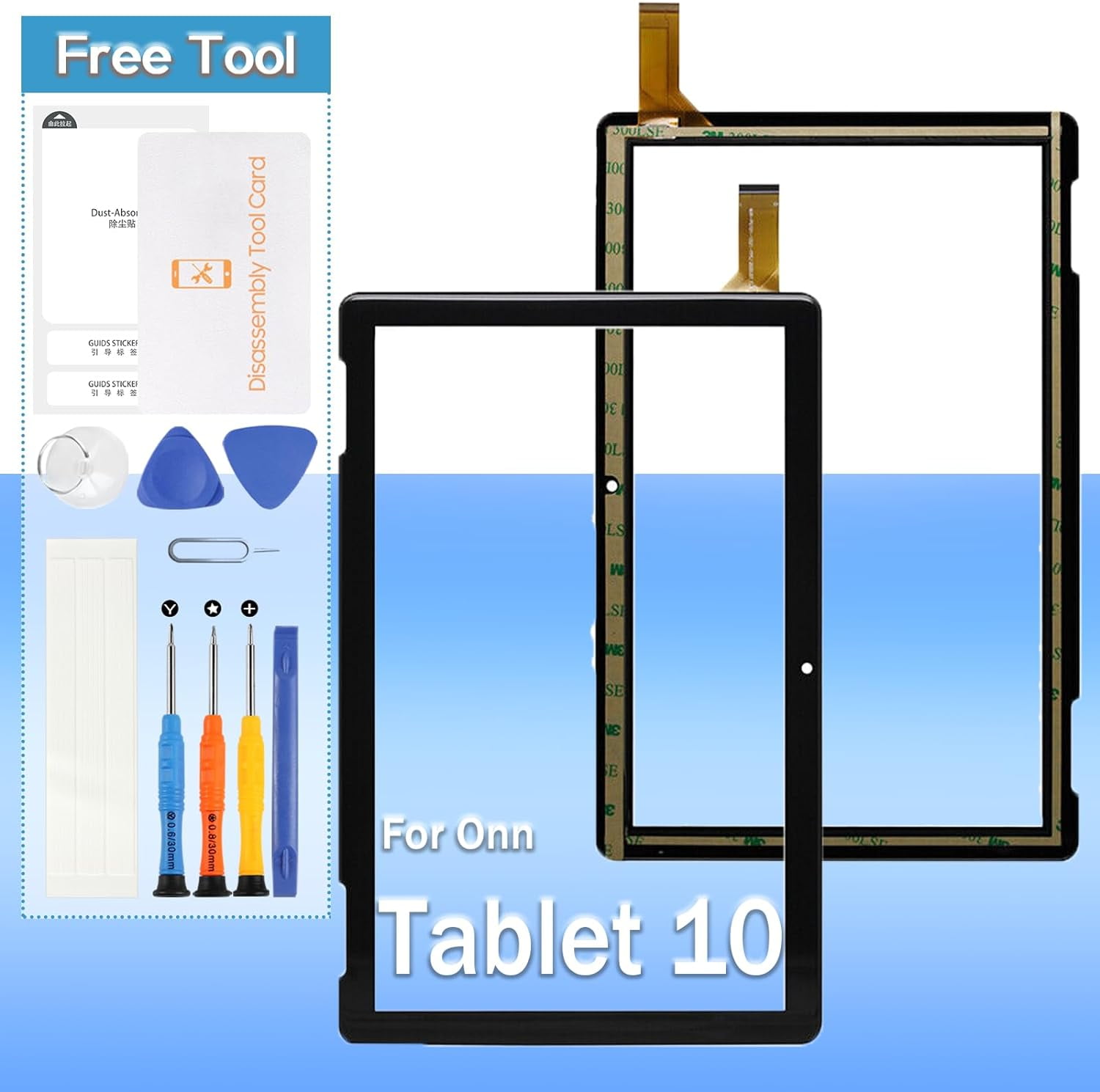 for Onn Gen 2 Tablet 10 100011886 Touch Screen Digitizer Front Glass 10 ...