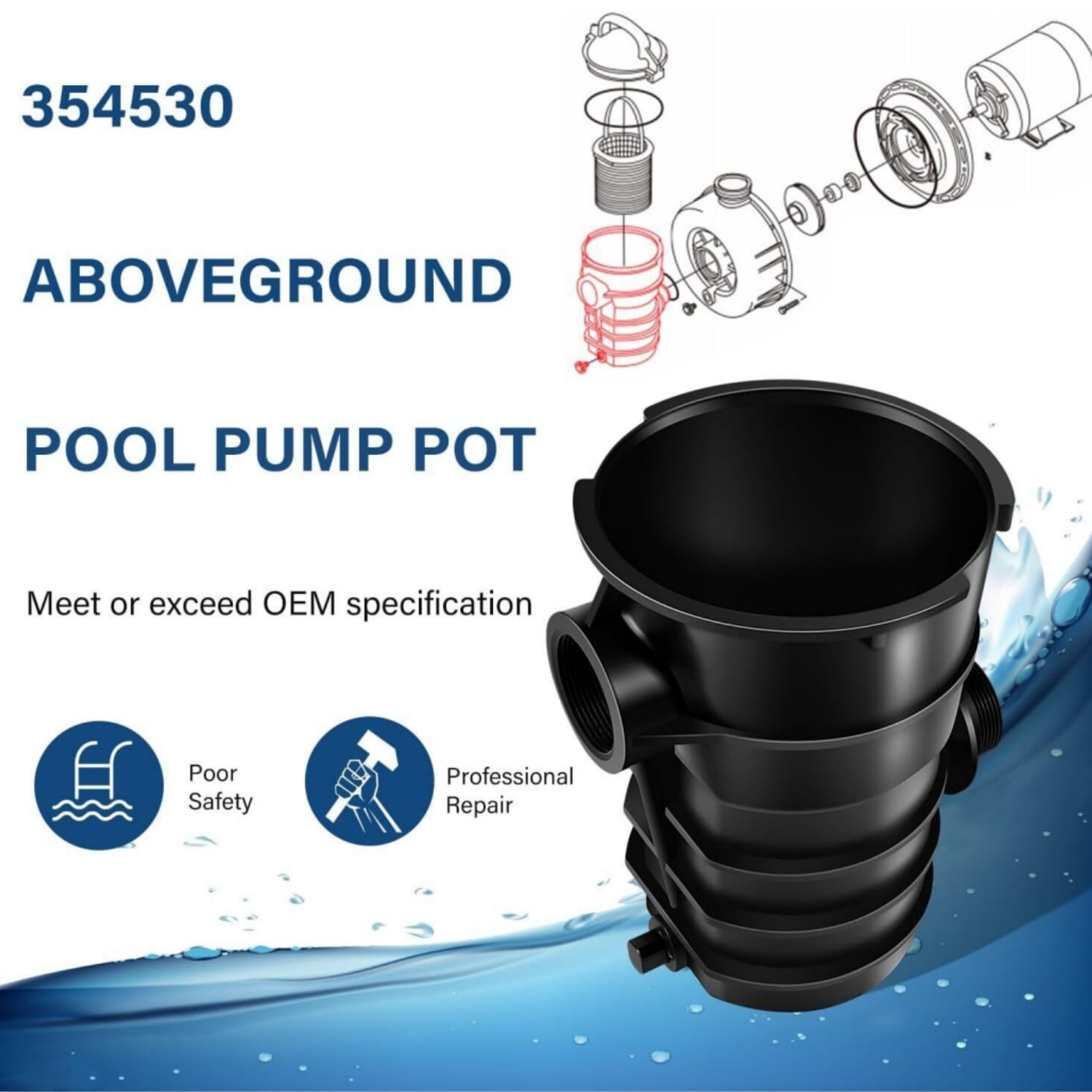 for Pentair/Pac Fab/Sta-Rite Dynamo Pool Pump 354530 Pot Direct ...