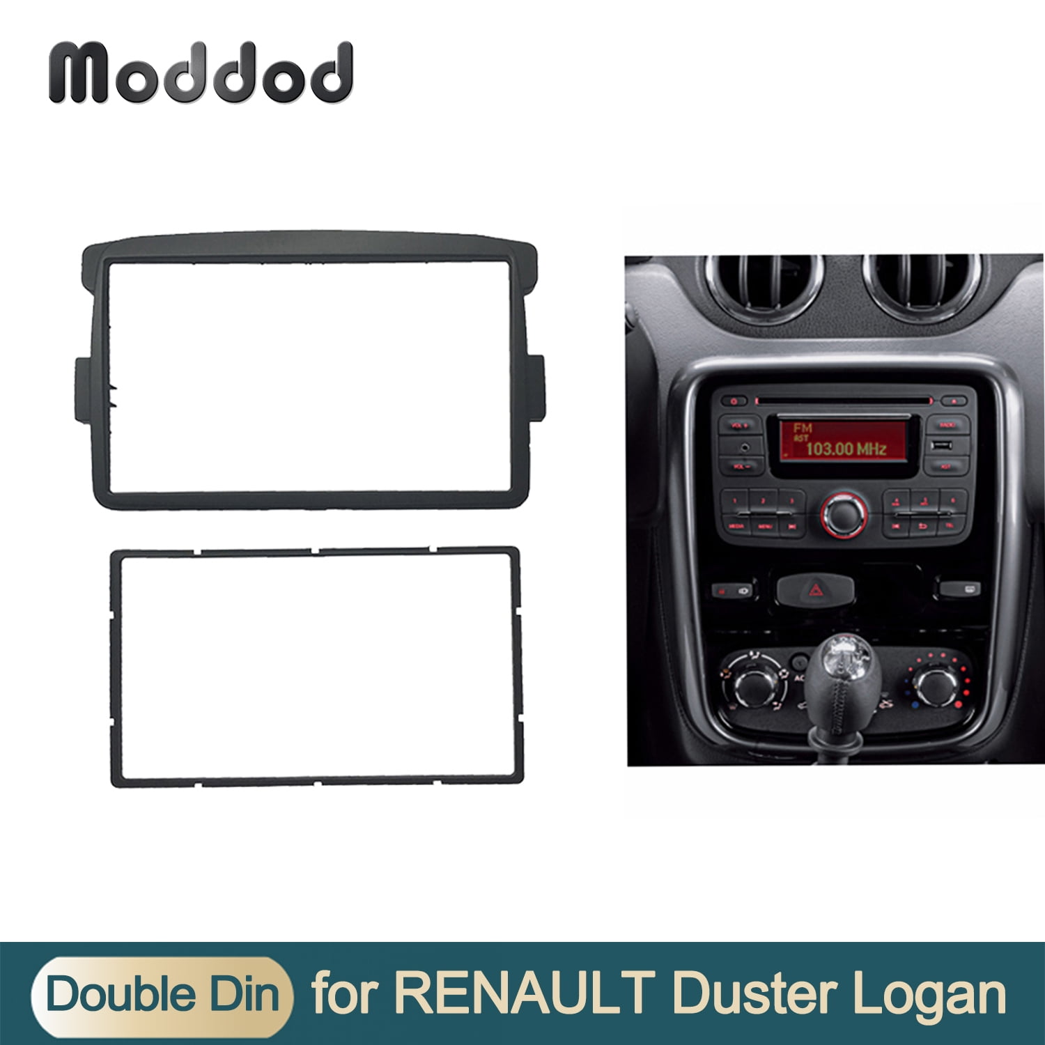 for RENAULT Duster DACIA Duster Double Din Fascia Stereo Dash Kit ...