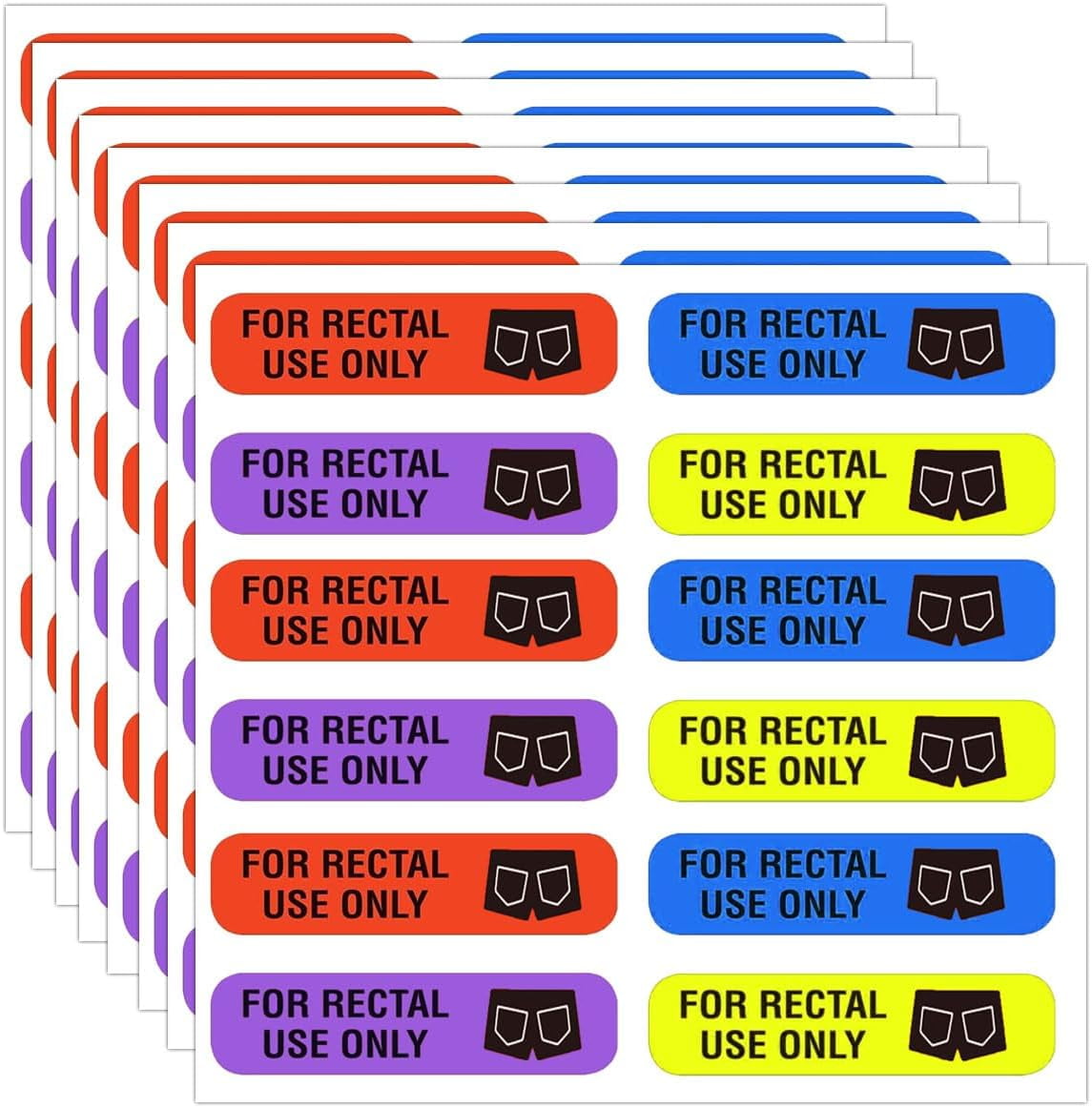 For Rectal Use Only Stickers 1 5x 0 375inch Self Adhesive Rectal Use