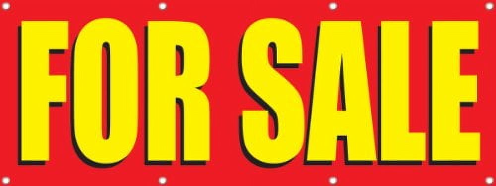 for Sale 3' x 8' FT Banner Sign, Real Estate Sign Banner - Walmart.com