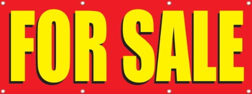for Sale 3' x 8' FT Banner Sign, Real Estate Sign Banner - Walmart.com
