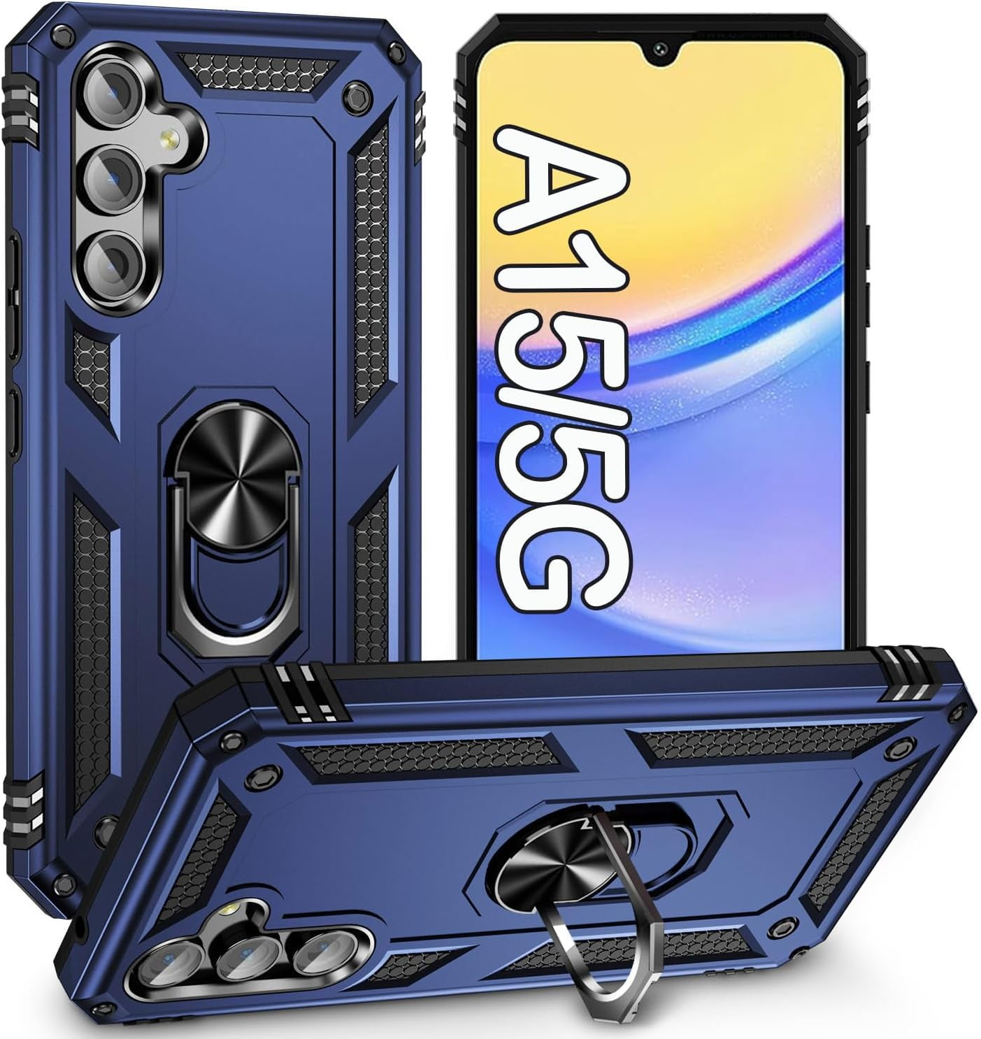 for Samsung A15 Case for A15 5G,Heavy Duty Shockproof Anti-Scratched ...