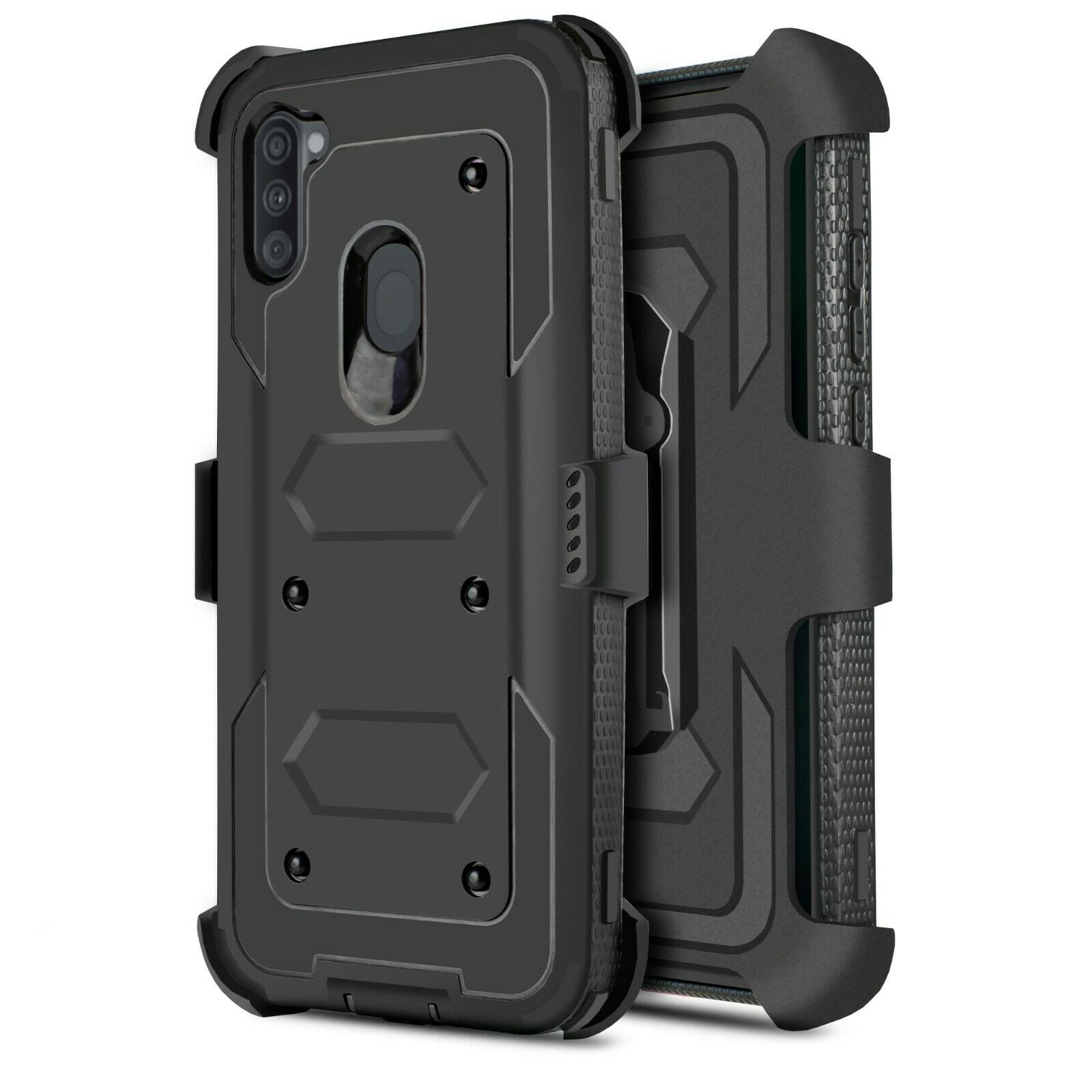 Mstechcorp Samsung Galaxy A11 Rugged Dual Layer Case, Shockproof Clear ...